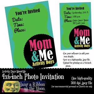 Activity Days Invitiations – Hang a Ribbon on the Moon