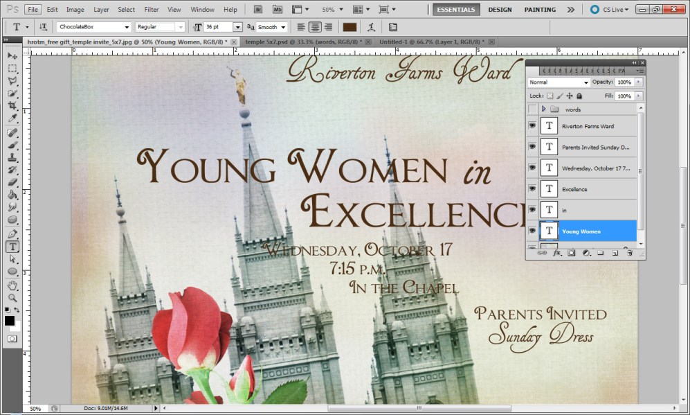 Photoshop/Photoshop Elements Tutorial: Customizing Photo Invitations ...