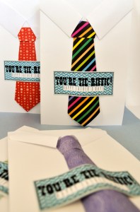 Father’s Day: You’re Tie-riffic! Tie Cards – Hang a Ribbon on the Moon