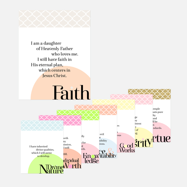 YW Values Now Collection: 8×10 Personal Progress Values Posters + YW ...