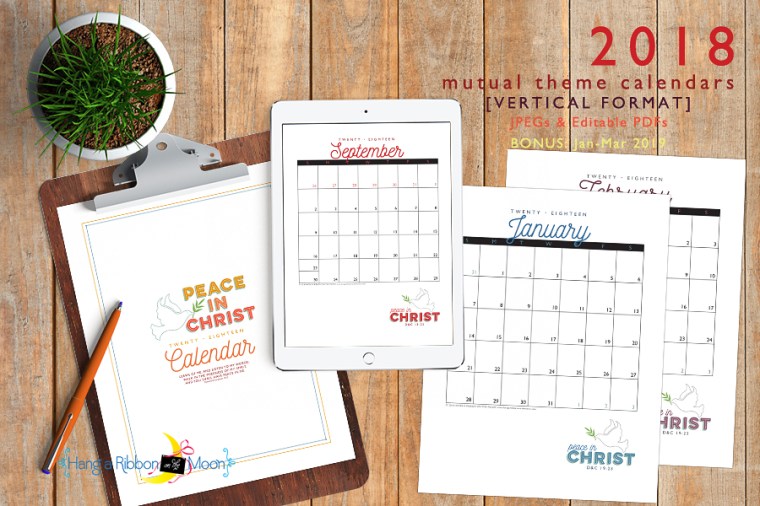 2018 Mutual Theme Calendars: Editable PDF & JPEG [Vertical] – Hang a ...
