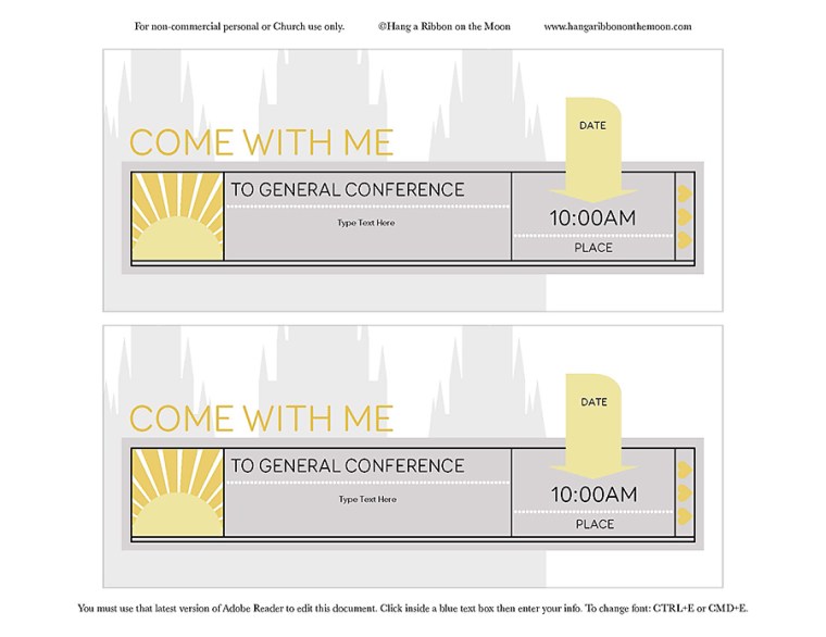 General Conference Invites & Packet [FREE DOWNLOAD] – Hang a Ribbon on ...