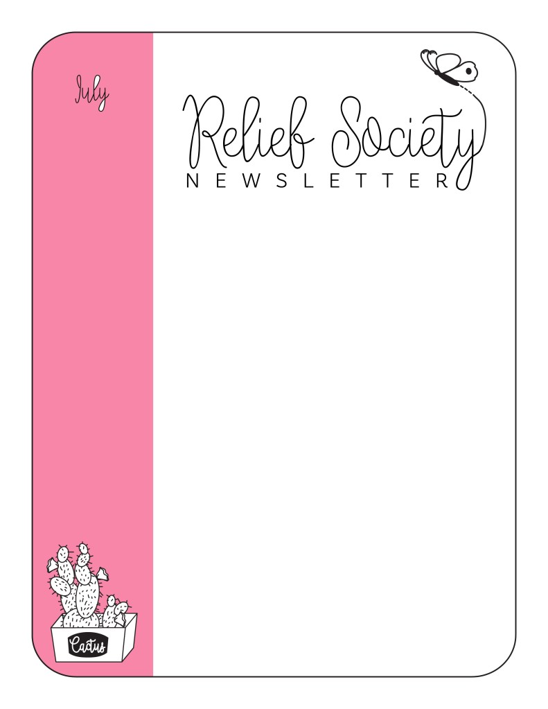 Lively Blooms: A Year’s Worth of Relief Society Newsletter Templates ...