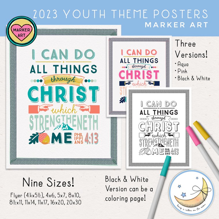 2023 LDS Youth Theme Posters: All Things Through Christ [Free Printable ...