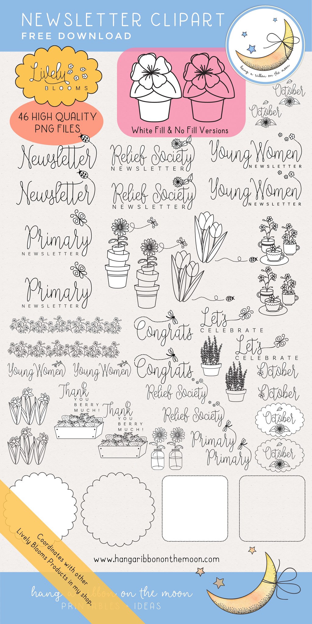 Free Download! Newsletter Clip Art for Relief Society, Young Women ...