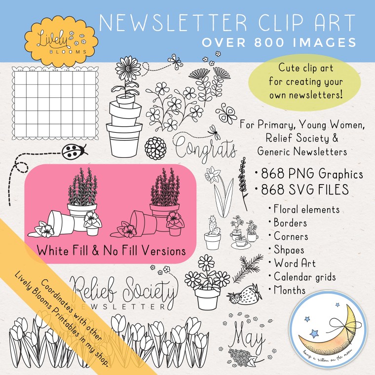 Free Download! Newsletter Clip Art for Relief Society, Young Women ...